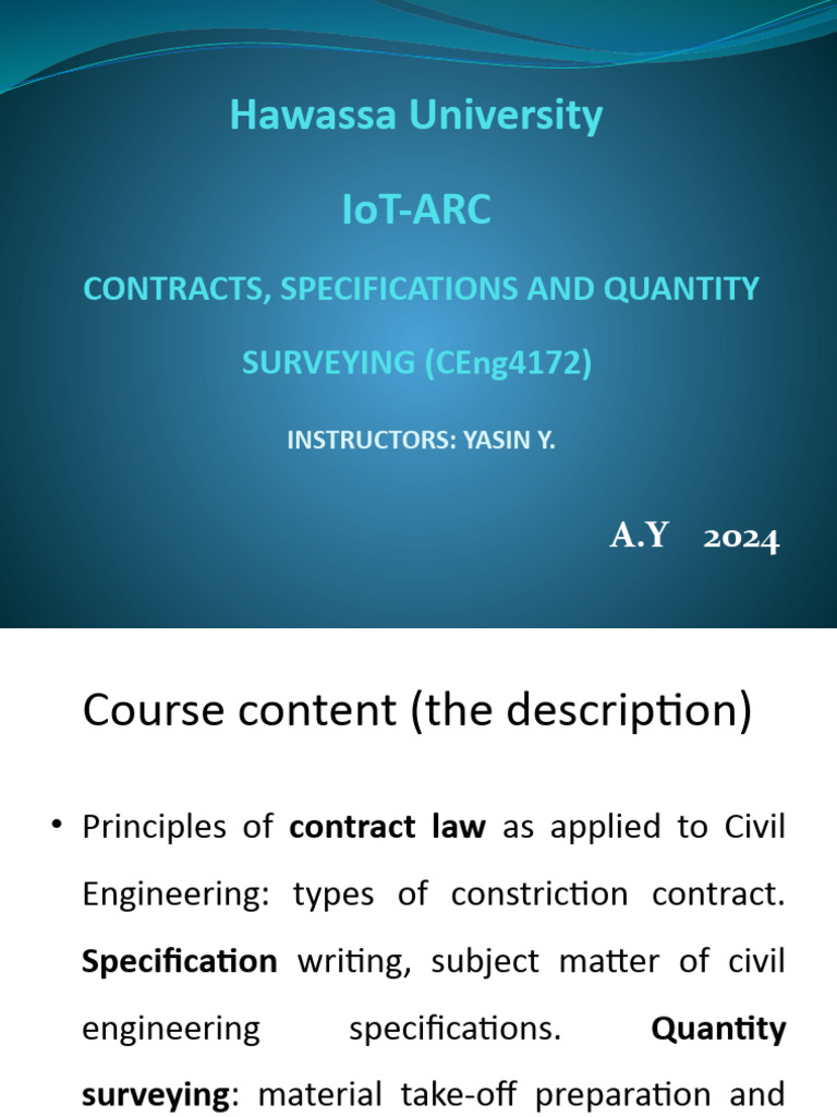 Contract, Spec & Quantity | PDF | Employment | Insurance