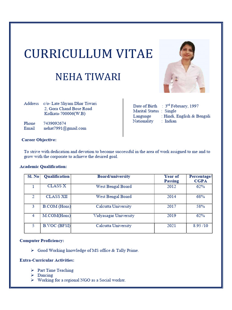 CV - Neha Tiwari - 29-10-23 | PDF
