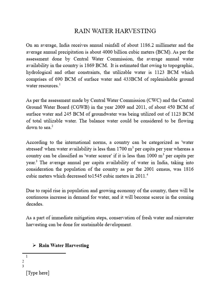 Rainwater Harvesting | PDF | Groundwater | Water