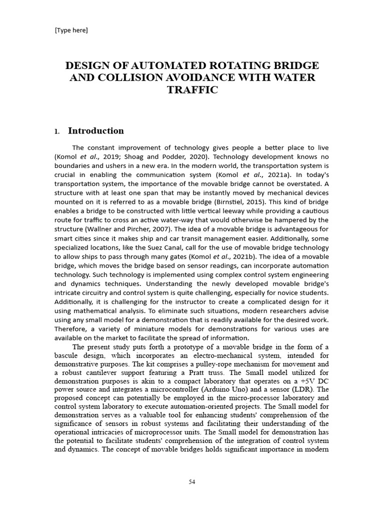 rotating bridge | PDF | Bridge | Automation