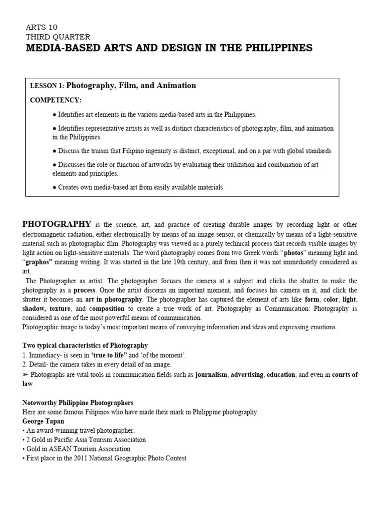 Q3 Arts10 Module LPG | PDF