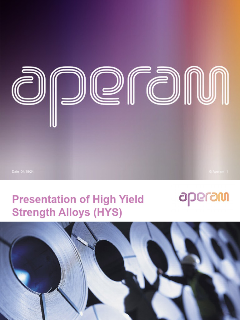 Presentation High Yield Strength Alloys en DB | PDF | Heat Treating | Steel