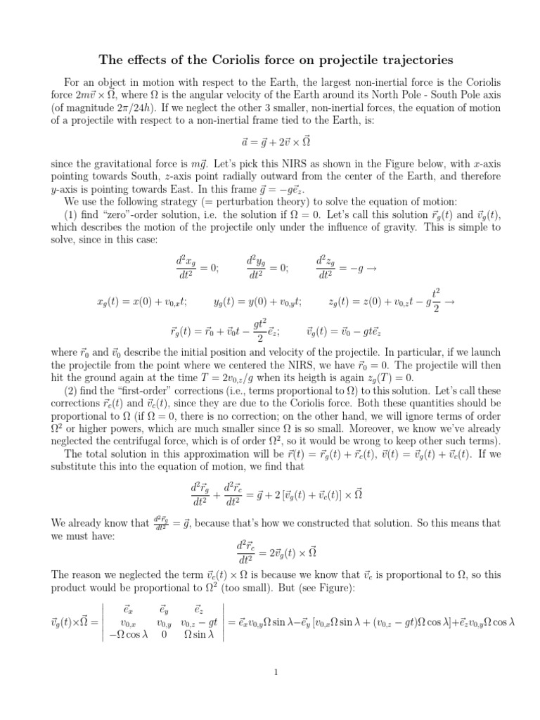 Coriolis | PDF | Force | Velocity