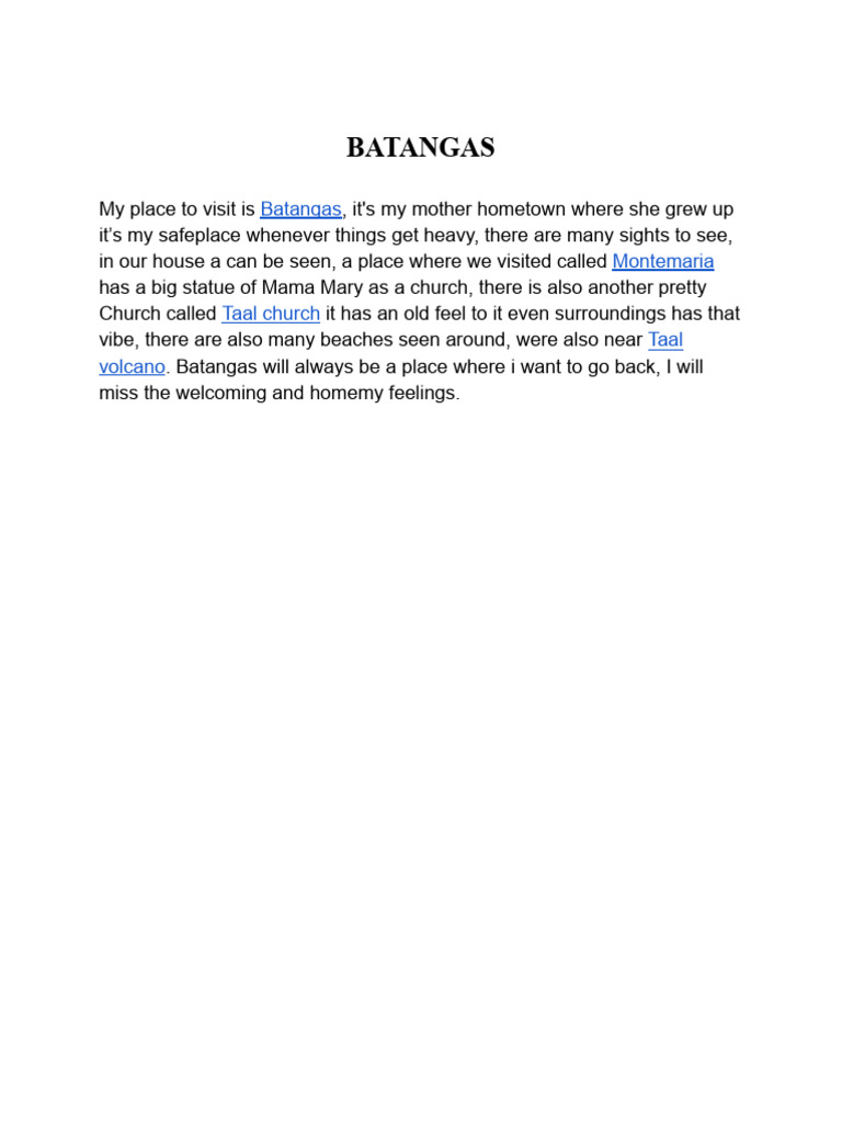 Batangas: A Personal Sanctuary | PDF