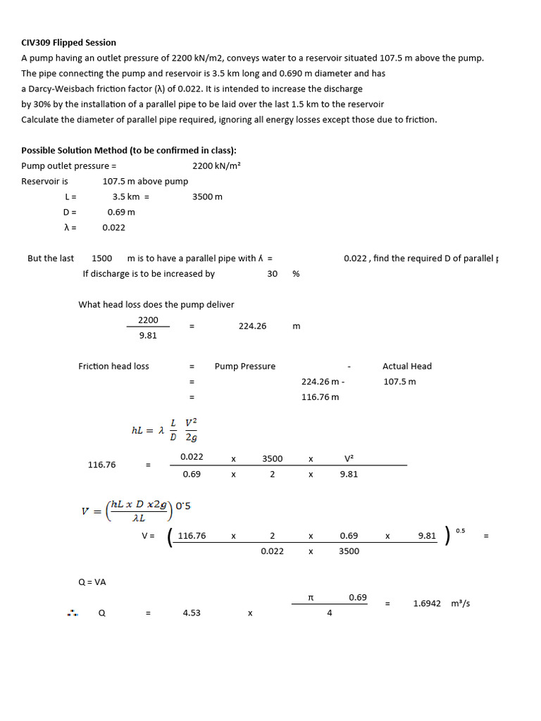 Pipes in Parallel & Series - Flipped Session22 | PDF | Fluid Mechanics | Plumbing
