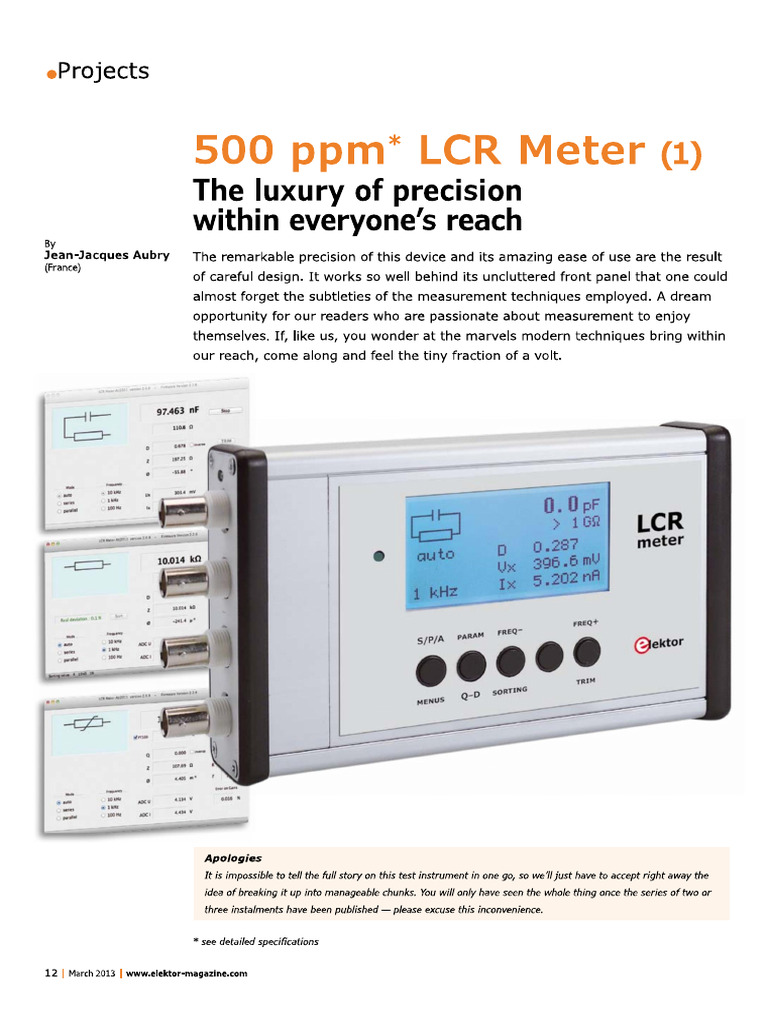 500 PPM LCR Meter Part 1 | PDF