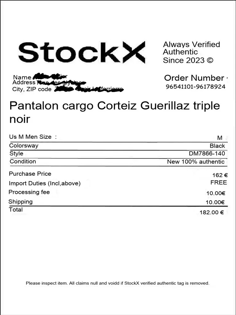 Facture Stoxcx | PDF
