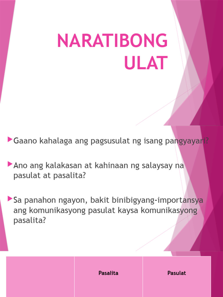 10 - Naratibong Ulat | PDF