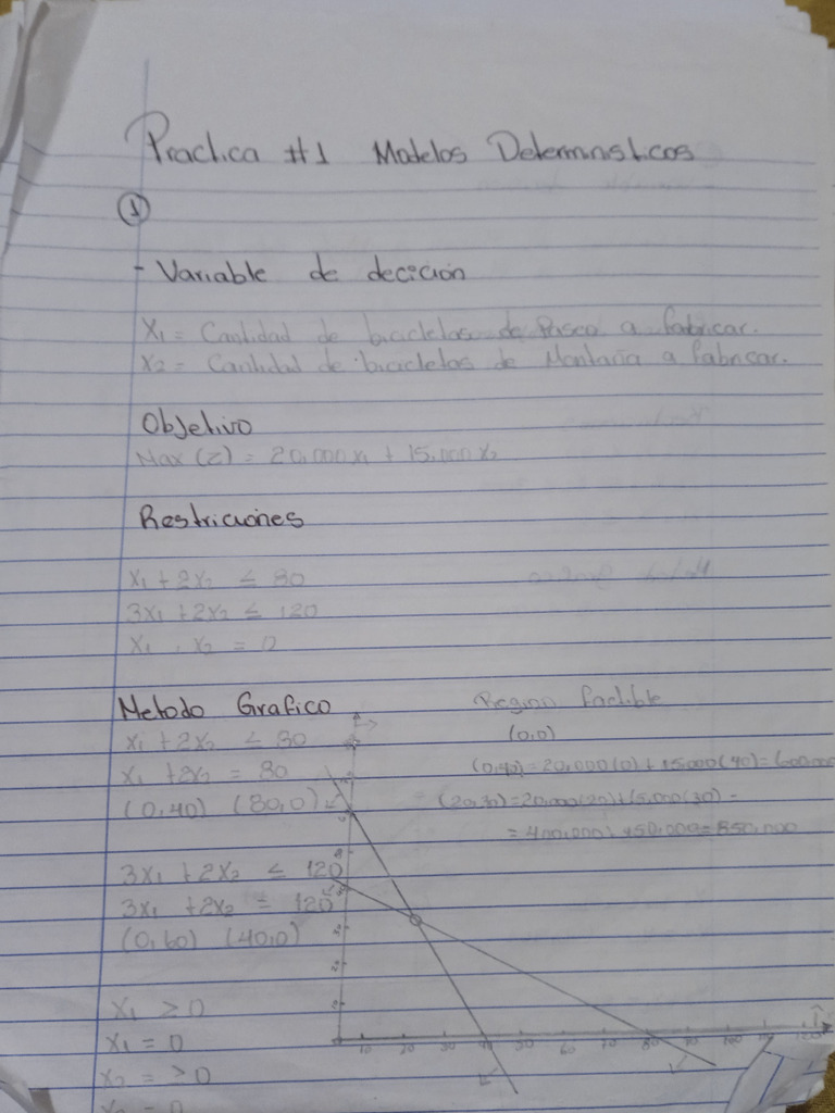 Práctica de Modelos Deterministicos | PDF