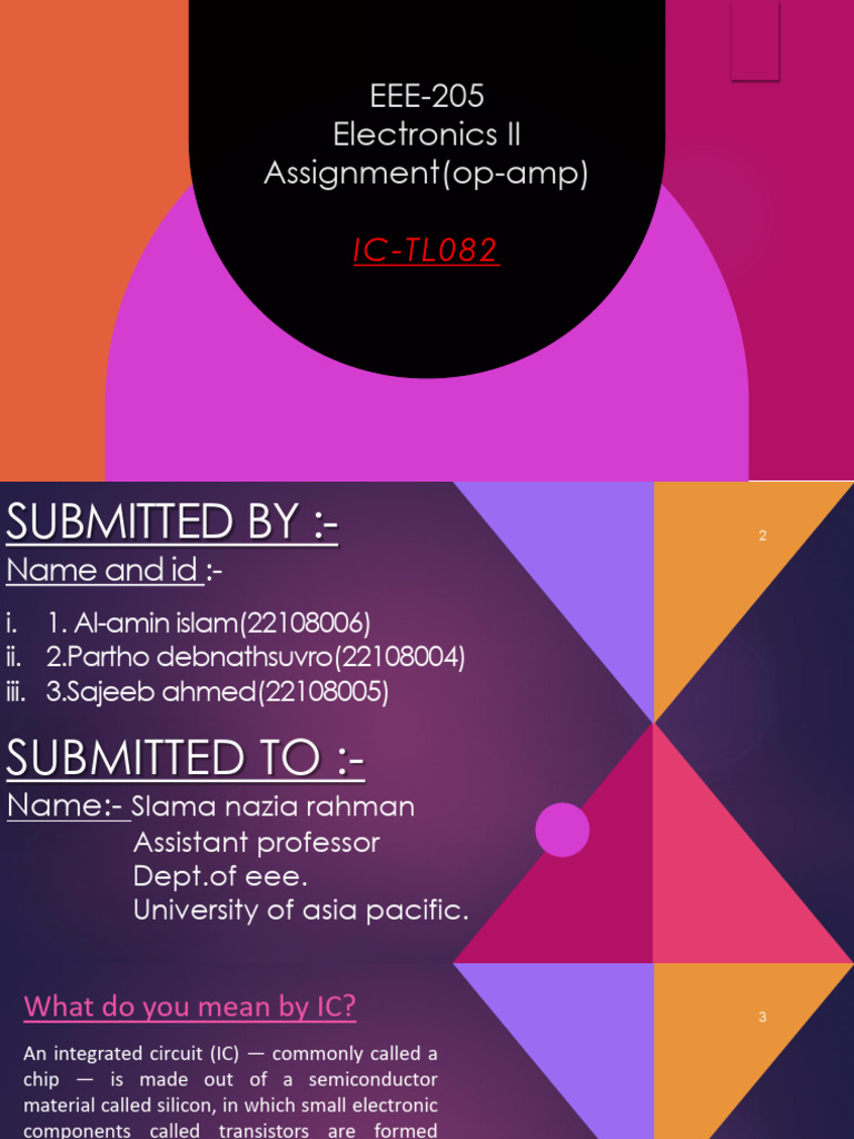 TL082 Op-Amp Assignment Guide | PDF | Operational Amplifier | Amplifier