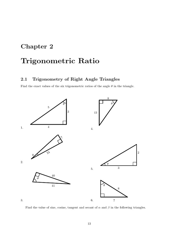 Trigonometric Ratio And Circular Functions Pdf Trigonometry