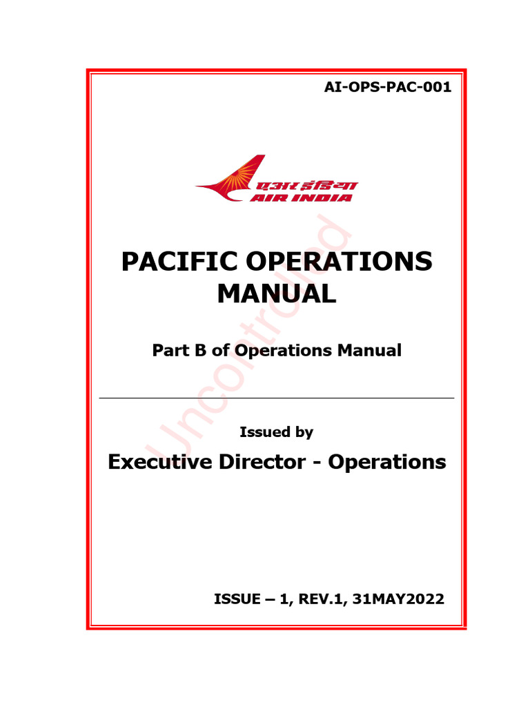 Pacific Operations Manual | PDF