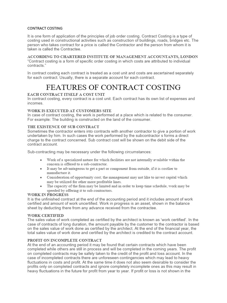 Contract Costing Problem | PDF | Expense | Debits And Credits
