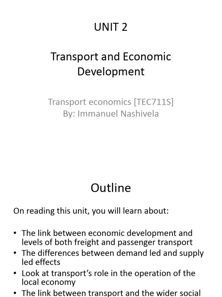 Transport's Impact on Economic Growth | PDF | Labour Economics | Fiscal ...