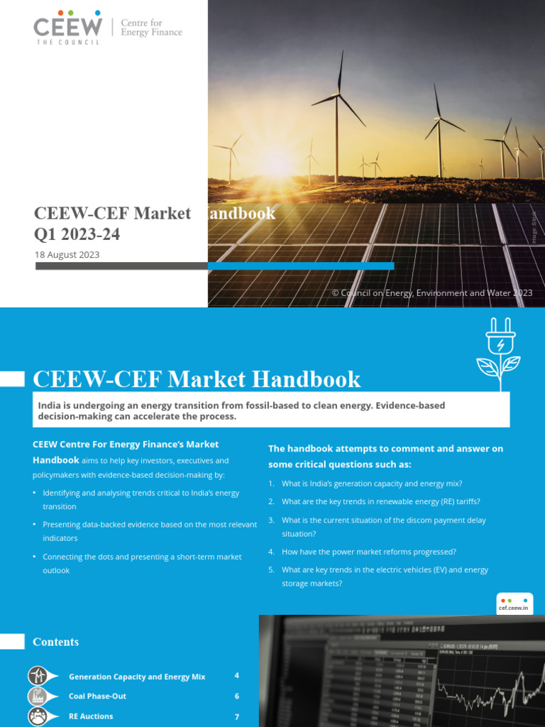 CEEW-CEF Market Handbook Q1 FY24 17aug23 | PDF | Renewable Energy ...
