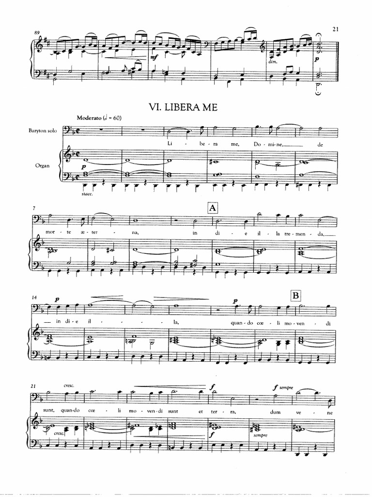Libera Me Faure' | PDF
