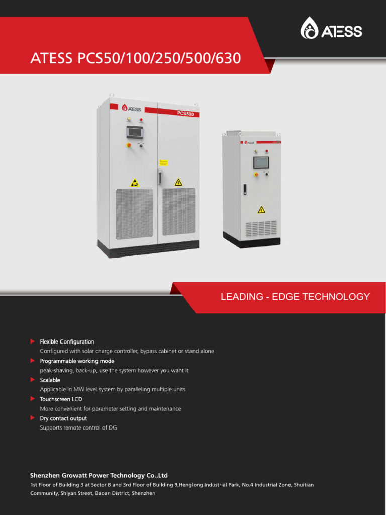 ATESS PCS Series Power Solutions | PDF | Electronics | Electric Power