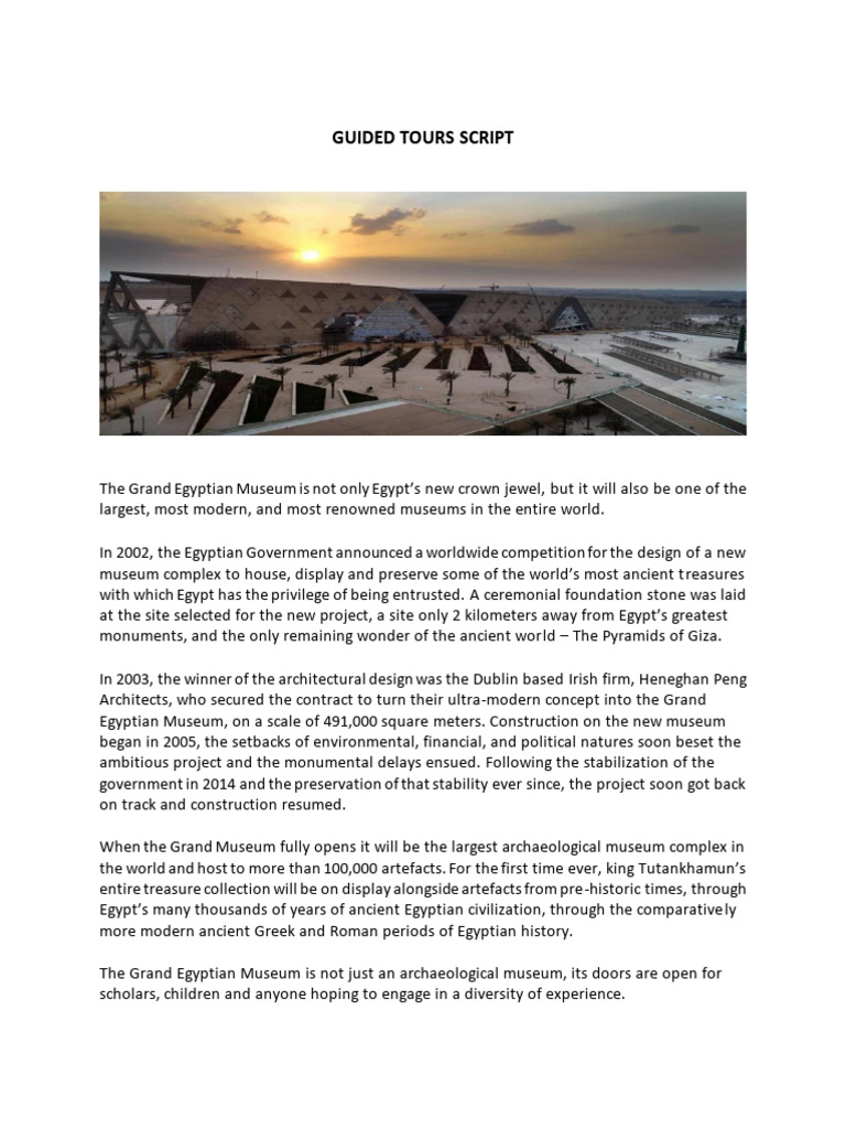 Guided Tour Script | PDF | Ancient Egypt