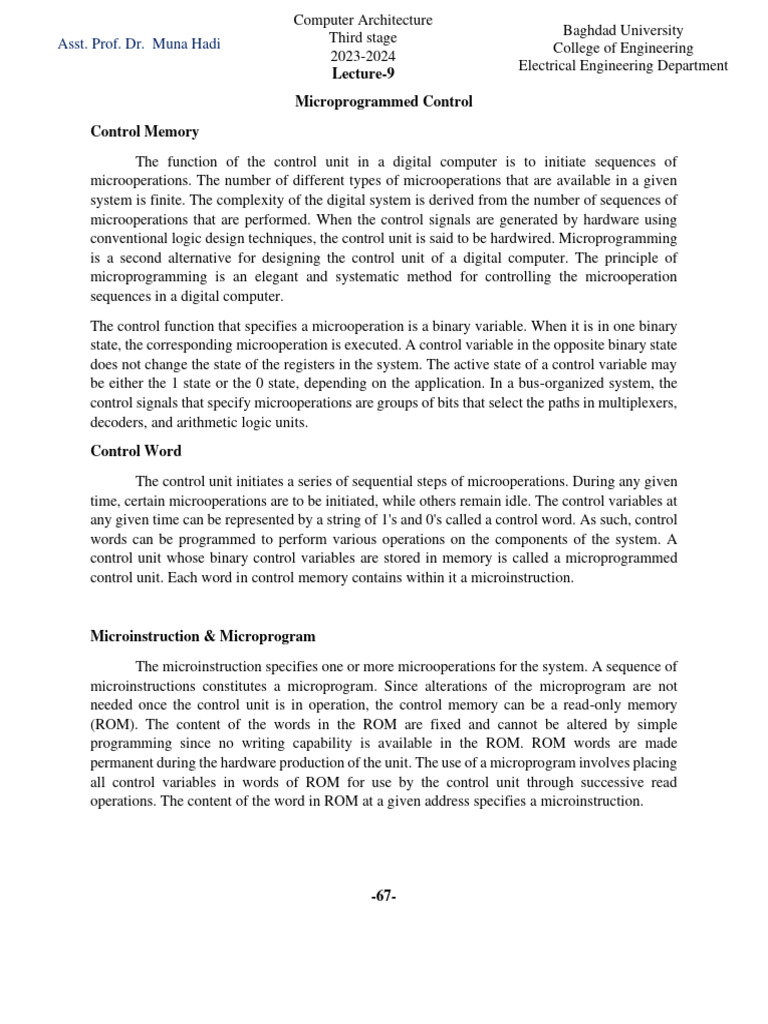 Lecture 9 | PDF | Read Only Memory | Bit