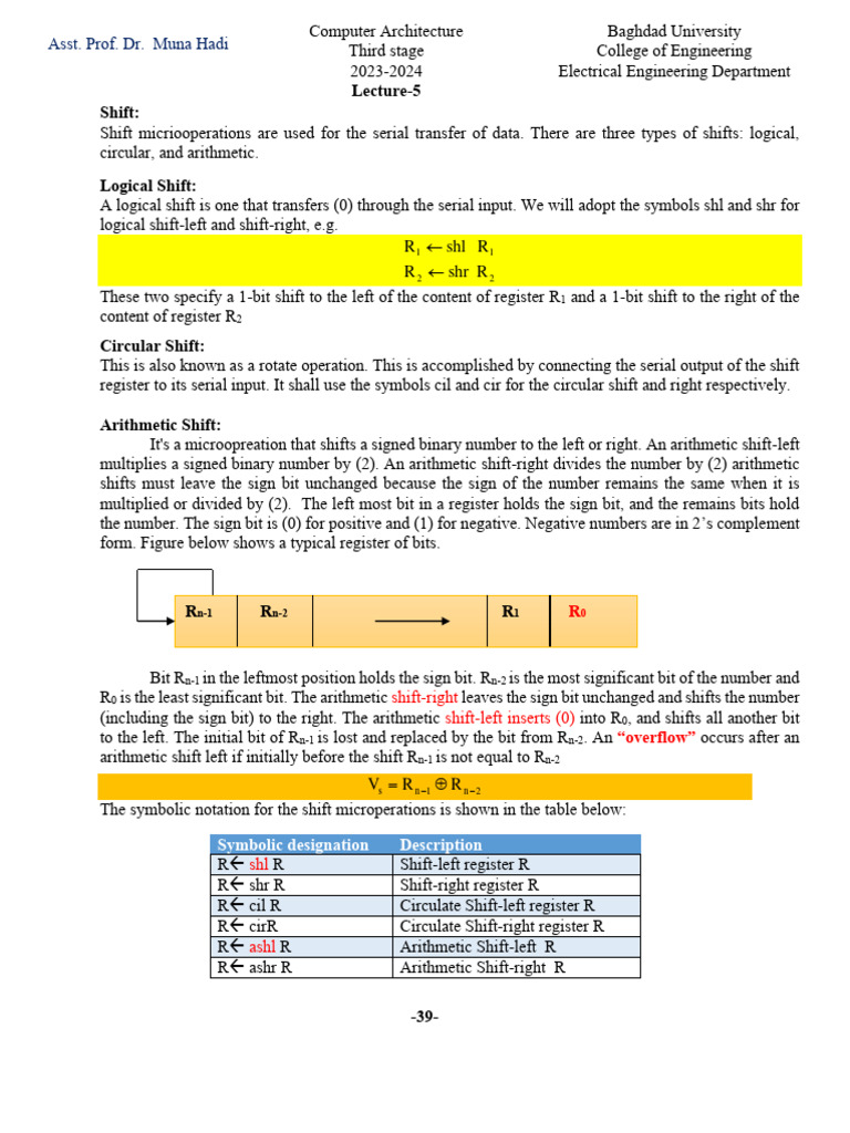 Lecture 5 | PDF | Bit | Central Processing Unit