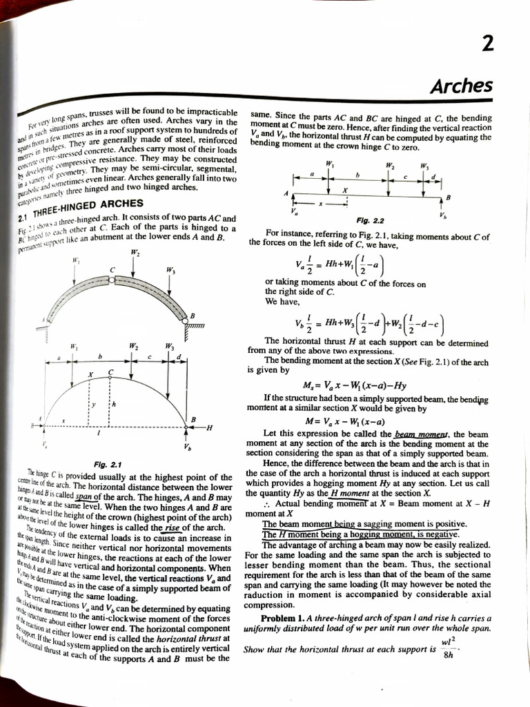 Arches Problems | PDF | Beam (Structure) | Bending