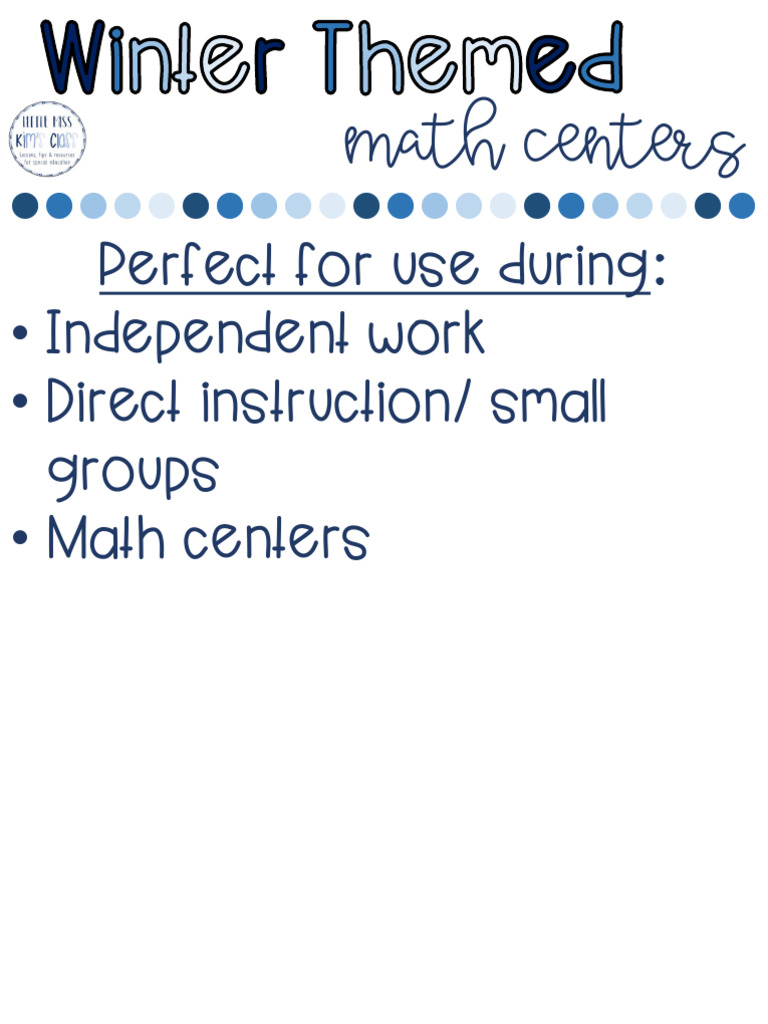 Winter Themed Math Activities | PDF | Computing