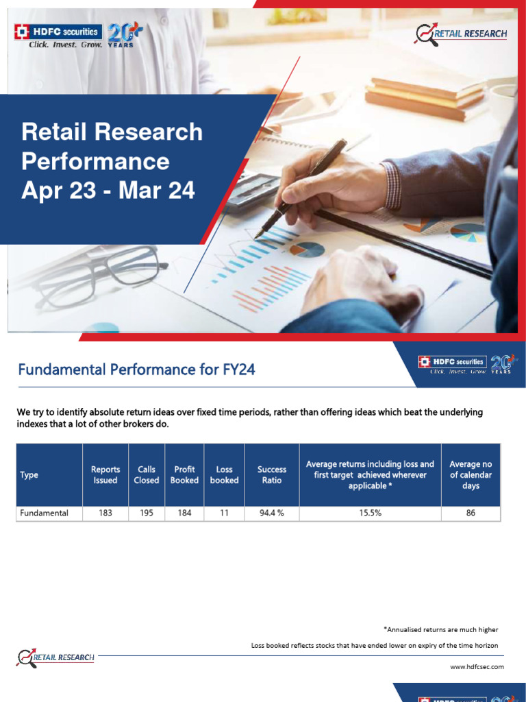 Retail Research Performance Tracker of Fundamental and Technical Calls ...