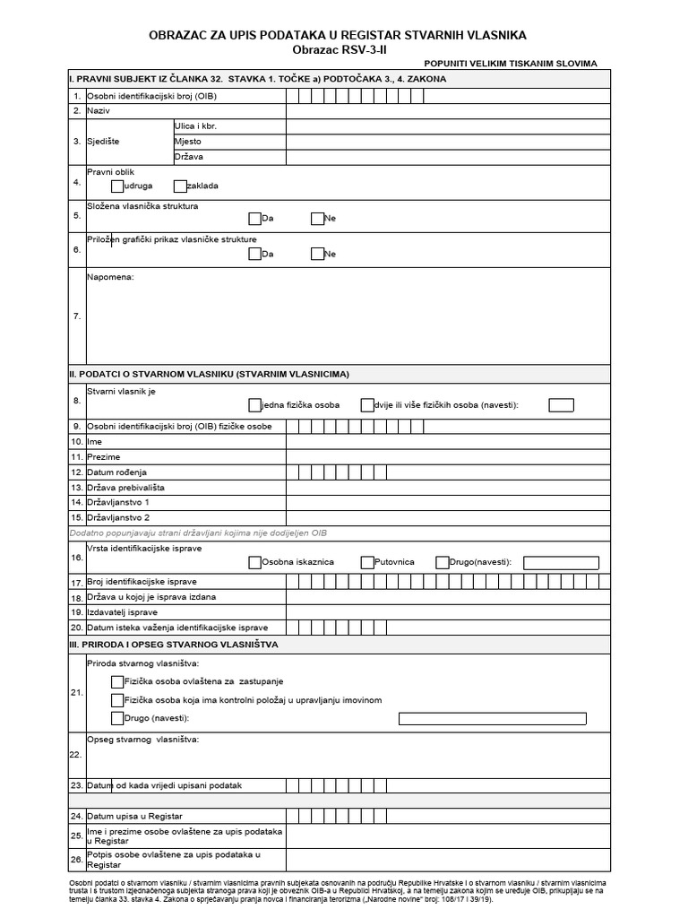 Obrazac Rsv-3-Ii | PDF
