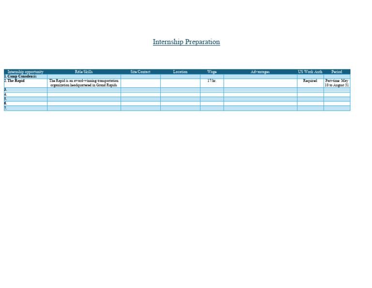Internship Preparation | PDF