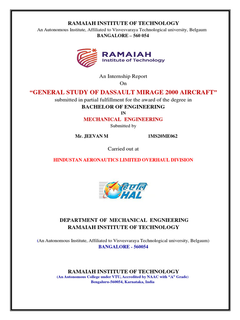 Hal Report JEEVAN | PDF