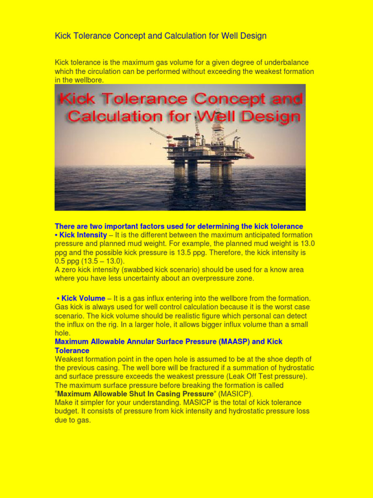 Kick Tolerance | Download Free PDF | Gases | Chemical Engineering
