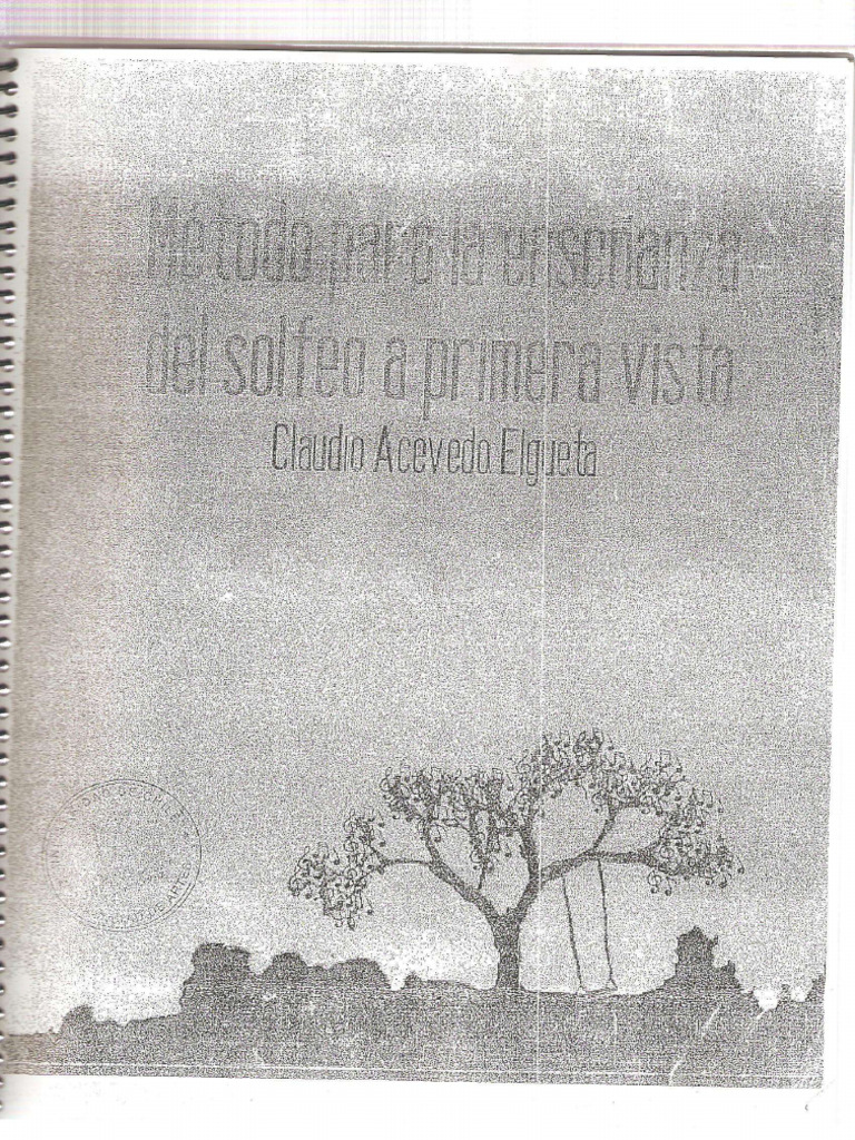 Claudio Acevedo - Mtodo para La Enseanza Del Solfeo A Primera Vista ...