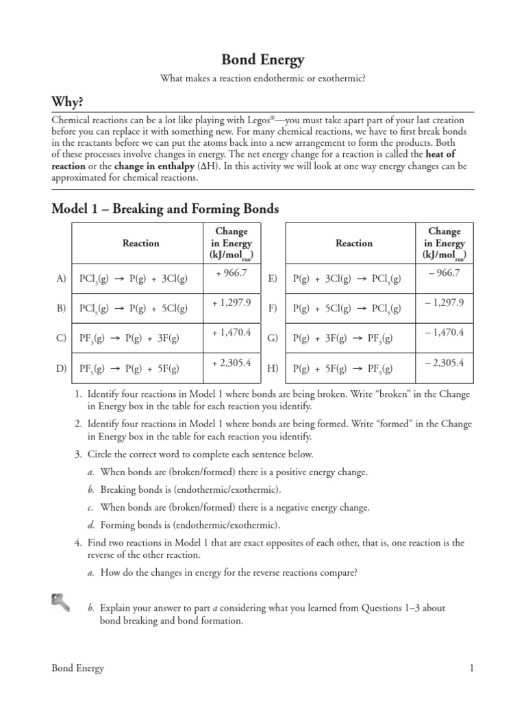 30 Bond Energy-S | PDF | Chemical Reactions | Chemical Bond