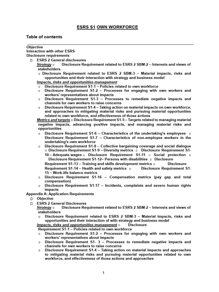 ESRS S1 Delegated-Act-2023-5303-Annex-1 - en | PDF | Risk | Employment