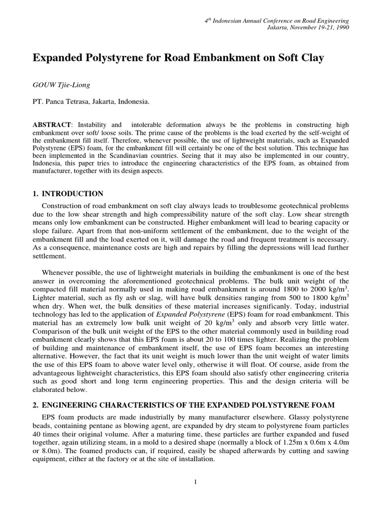 GTL-001-1990 - Page 1-8 Expanded Polystyrene For Road Embankment On ...