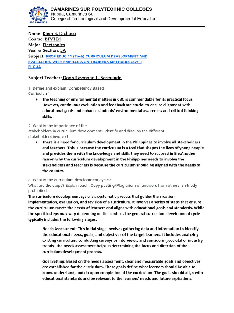 Task Sheet 2 kiem | PDF | Educational Assessment | Curriculum