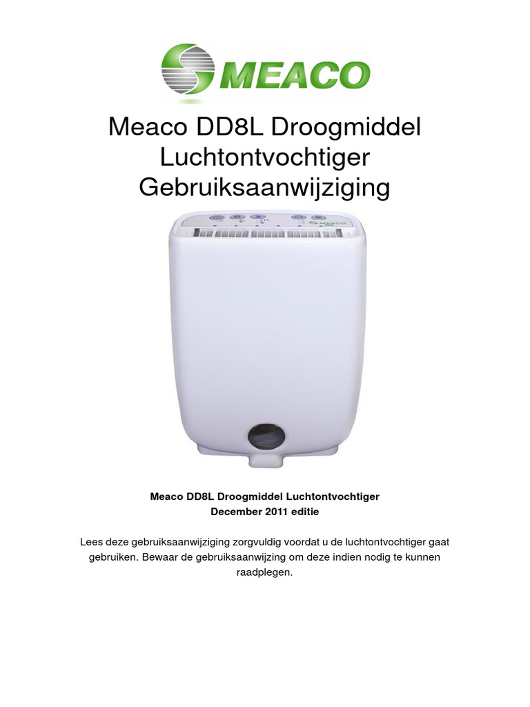 Meaco dd8l Ion NL | PDF