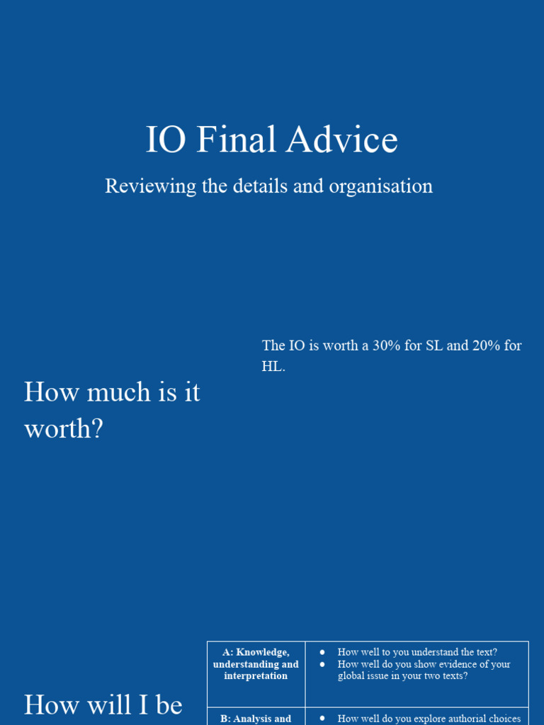 IO Preparation Guide for Literary Analysis | PDF | Poetry | Translations