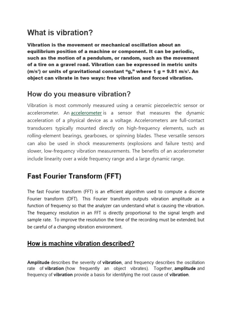 vibration | PDF | Amplitude | Frequency