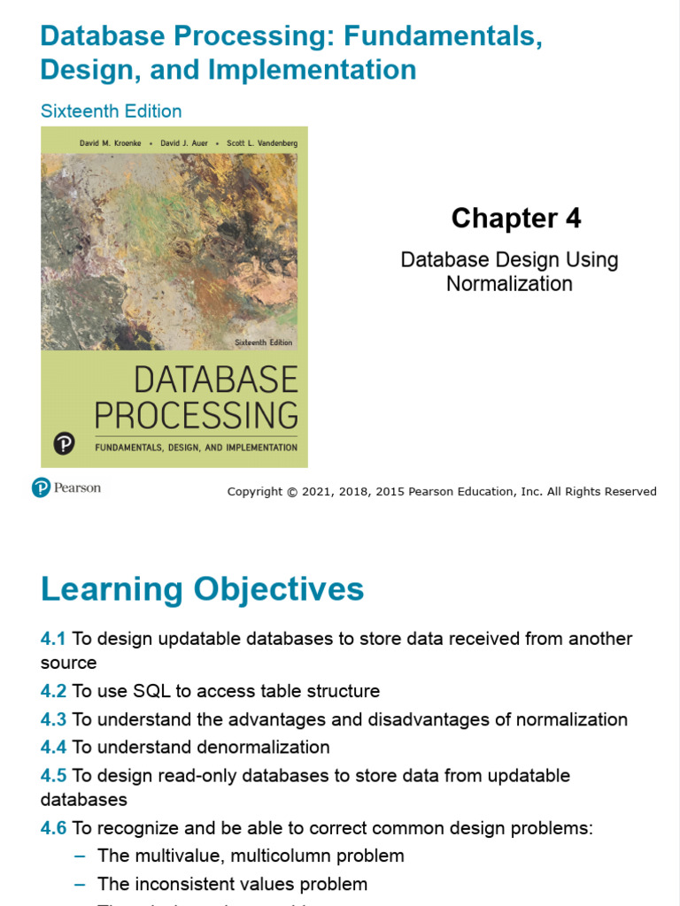 Kroenke Dbp16e Chapter 4 | PDF | Databases | Table (Database)