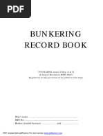 Garbage Record Book - Sample Entries | PDF