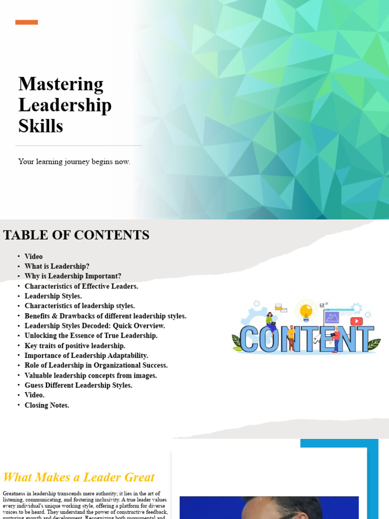 Mastering Leadership Skills | Download Free PDF | Leadership ...