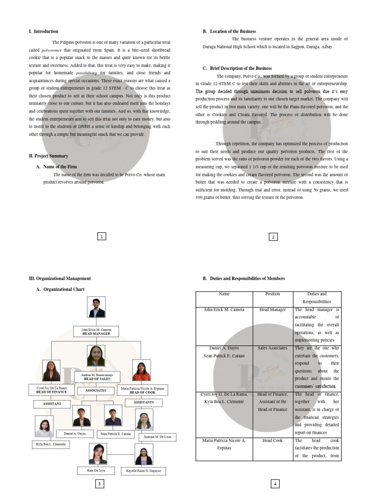 Entrep Business Plan Okay Na To Erick Tama Na | PDF | Butter | Market ...