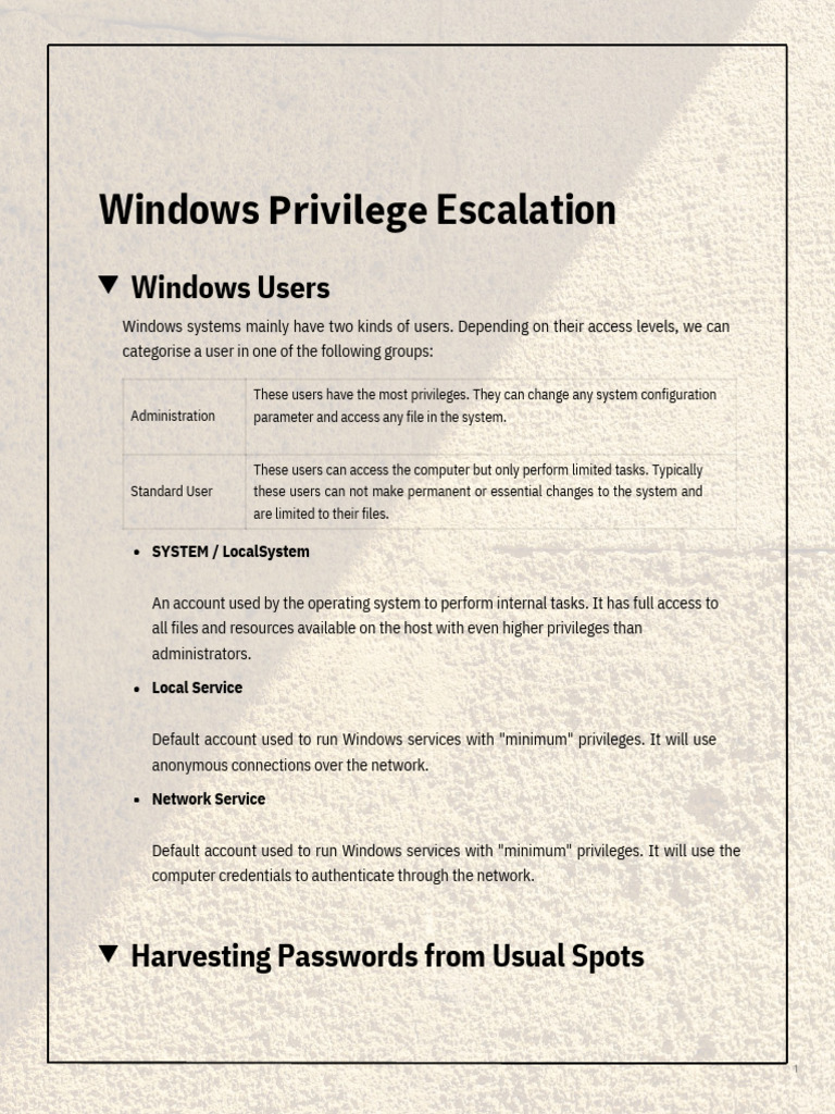 Windows Privilege Escalation | Download Free PDF | Windows Registry | Computer Architecture