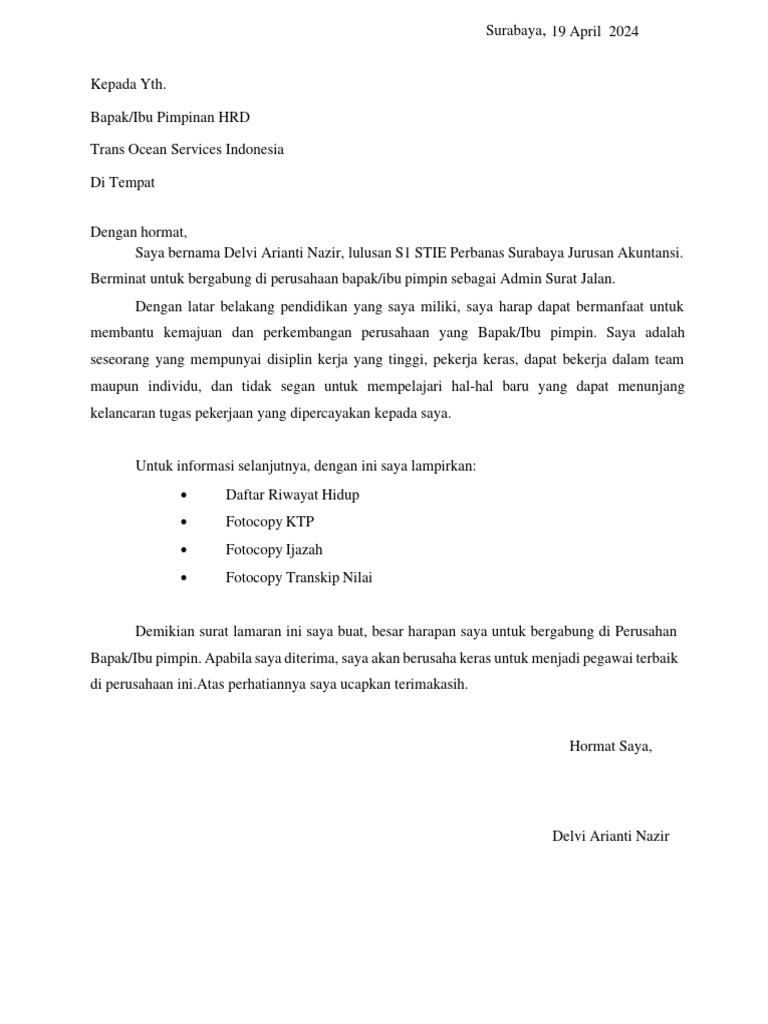 Lamker Delvi Baru 2024 S1 TRANS | PDF