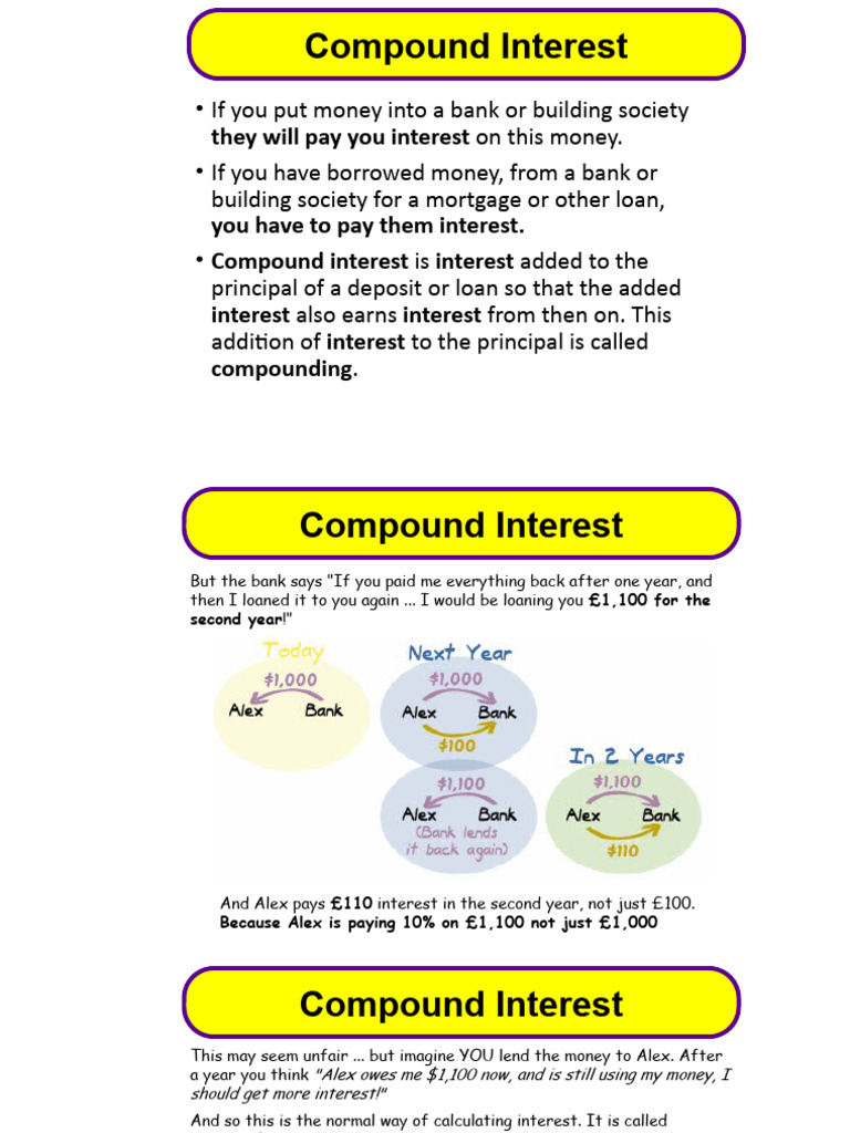 WEEK 5 - 3rd July - Compound Interest | Download Free PDF | Interest | Loans