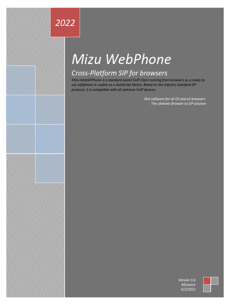 Mizu WebPhone | PDF | Session Initiation Protocol | Websites