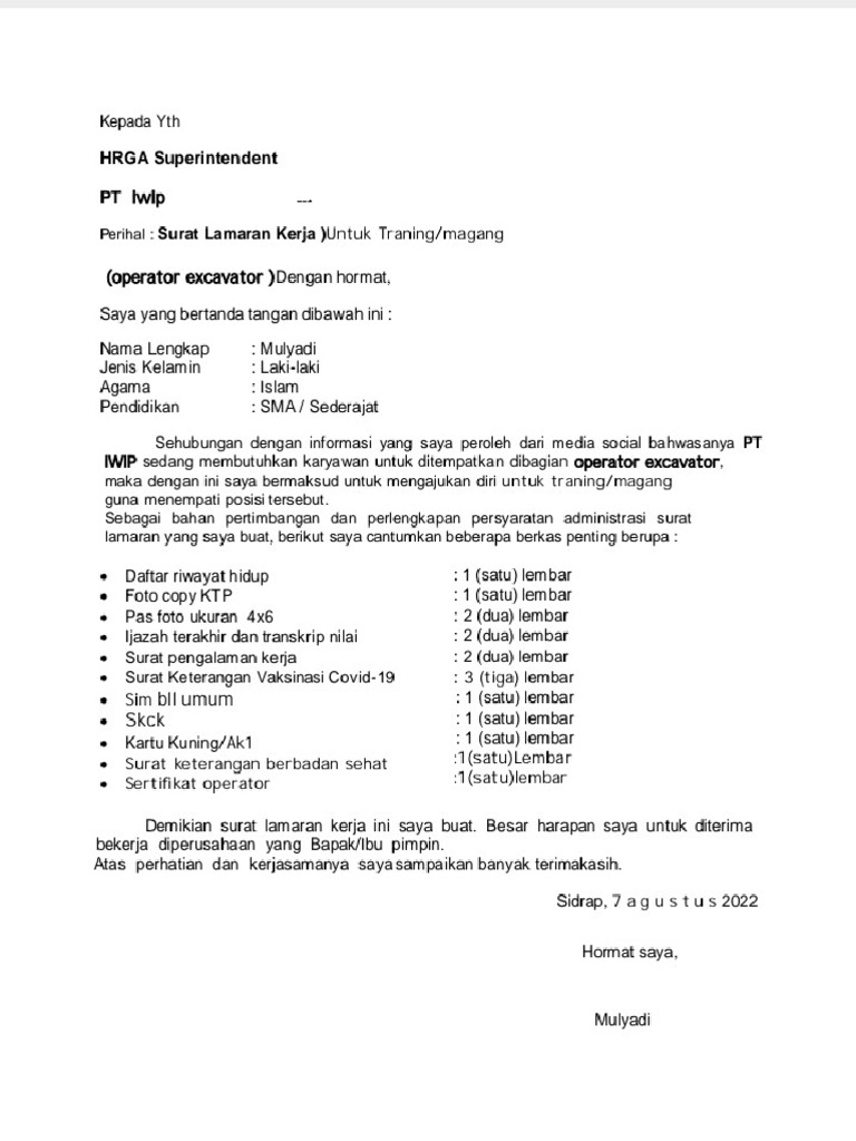 Mulyadi - Traning Alat Berat | PDF