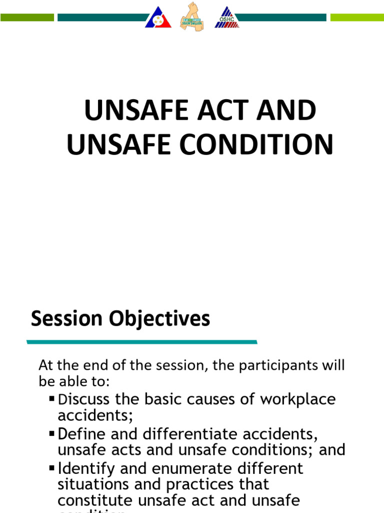 Unsafe Act - Unsafe Condition | PDF | Occupational Safety And Health ...