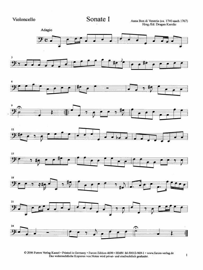 Anna Bon Di Venecia-3sonatas-Continuo | PDF